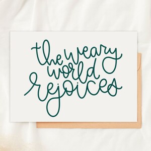 The Weary World Rejoices | PNG File | Script Writing | Christmas Shirt ...