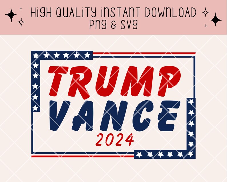 Trump Vance PNG, Donald Trump J.D. Vance Presidential Election 2024 SVG ...