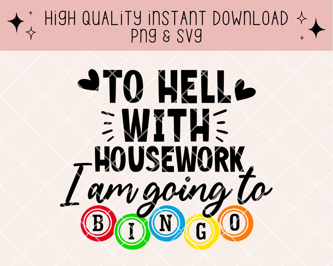 Bingo Obsessed PNG SVG, Funny Slogan Design (digital Download) - Etsy