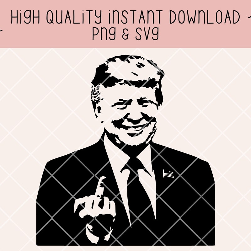 Trump Middle Finger - Etsy