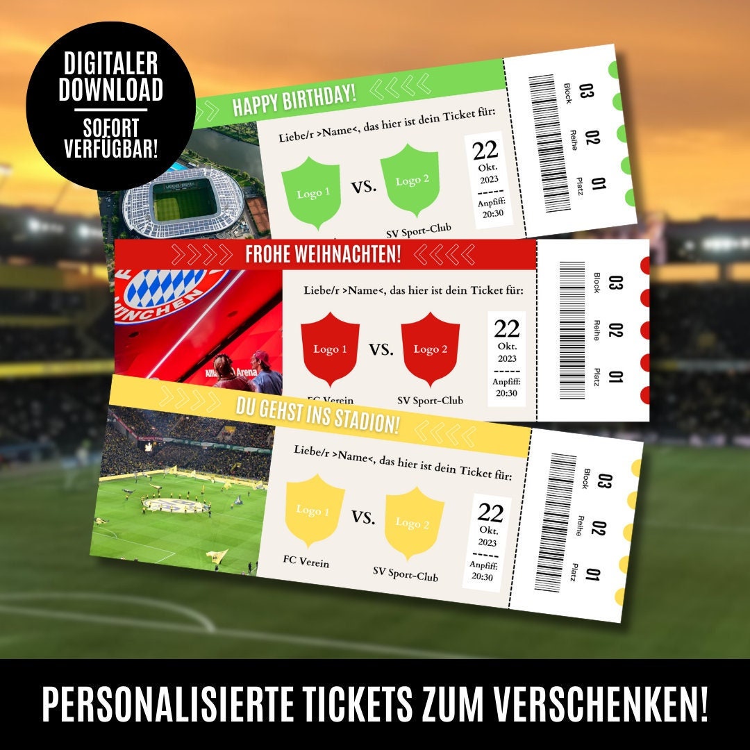 Individuelles Fußballticket So verschenkst du digitale Fußballtickets ...