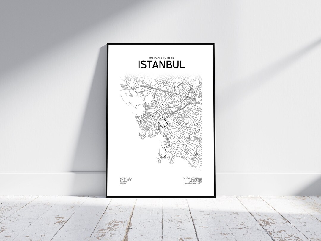 Galatasaray Istanbul Stadium City Map Poster/digital Download Gala ...