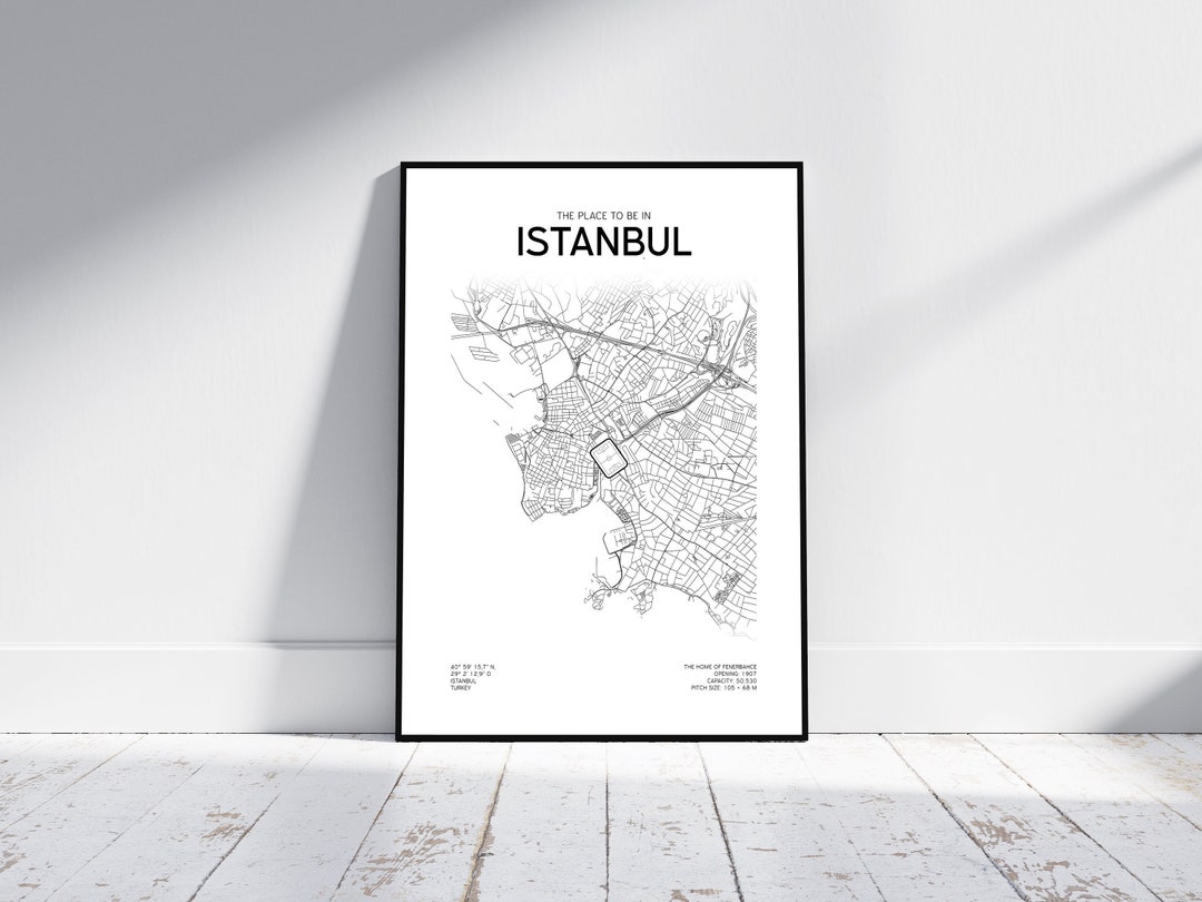 Plan de la ville du stade Fenerbahce Istanbul Affiche/Téléchargement ...