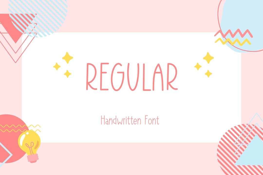Regular Handwritten Font - Etsy