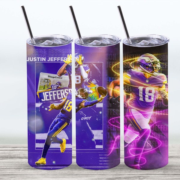 Justin Jefferson Tumbler Png - Etsy
