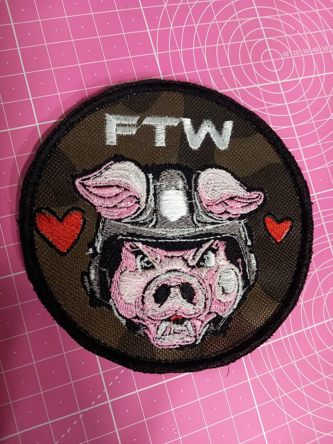 FTW Motorcycle Pig Tactical Morale Patch Embroidery Hook & - Etsy