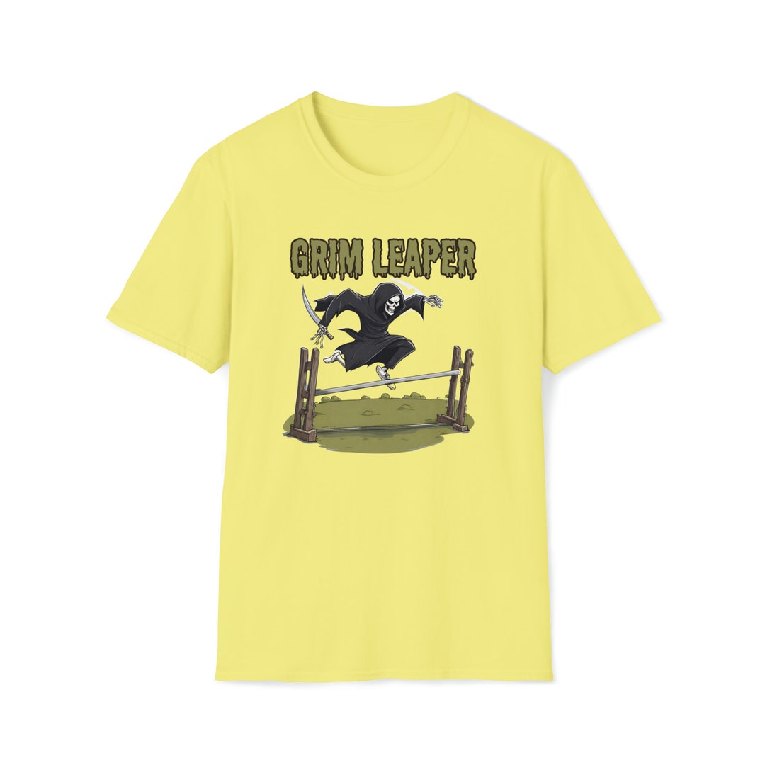 The Grim Leaper T-shirt - Halloween - Funny - Track - Hurdle - Grim ...