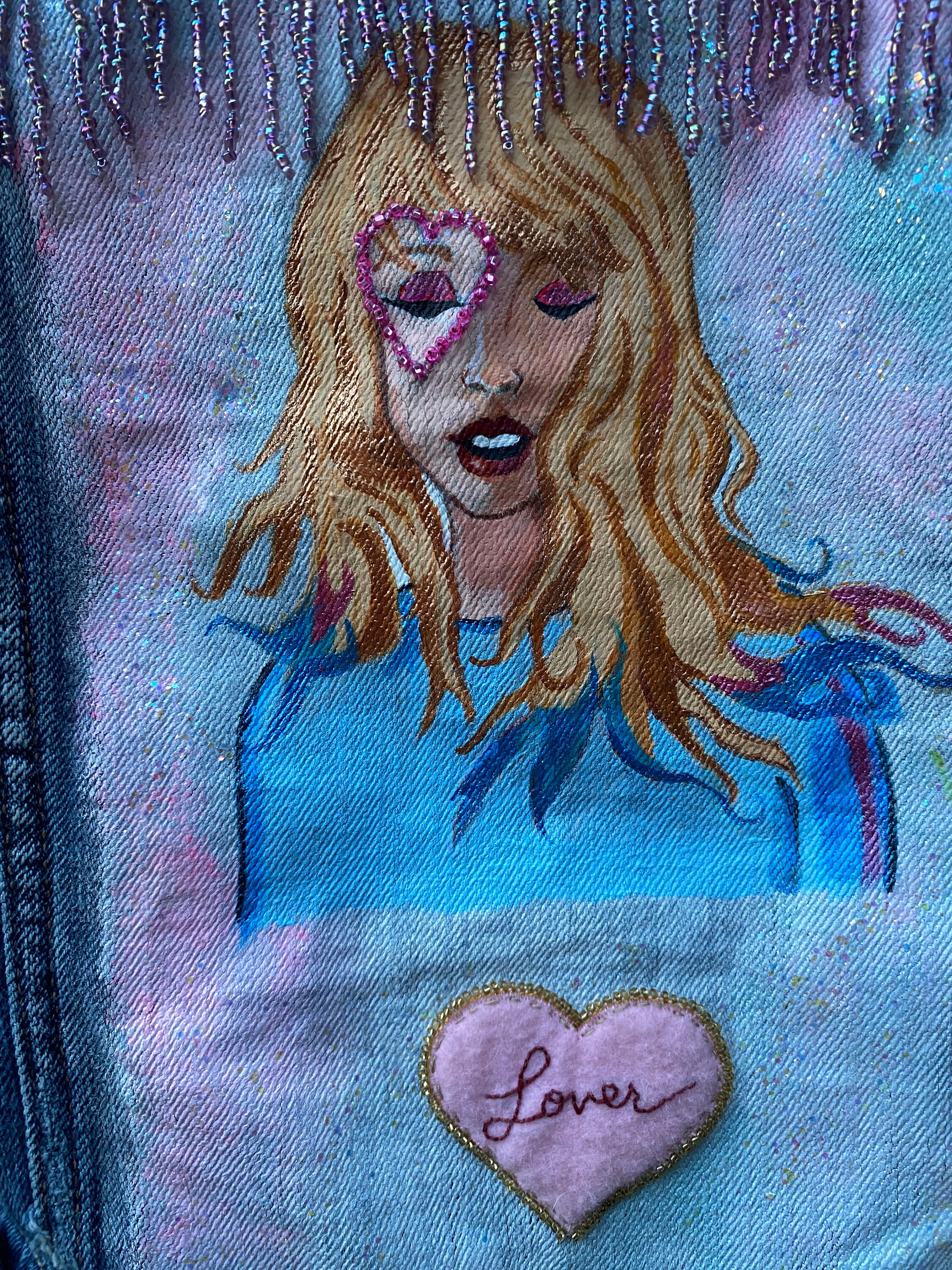 Lover-taylor Swift, Denim Jacket - Etsy