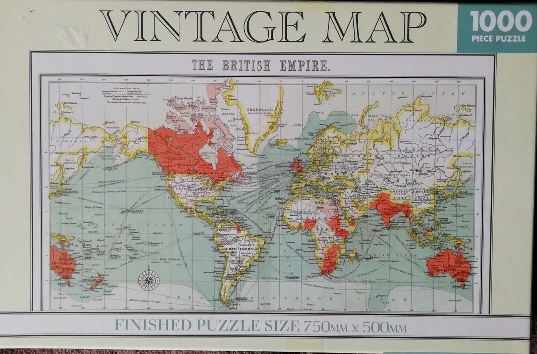 Handmade and Handcrafted World Map of British Empire Puzzle - Etsy