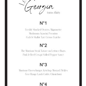 Designer Invitation and Menu Template - Etsy