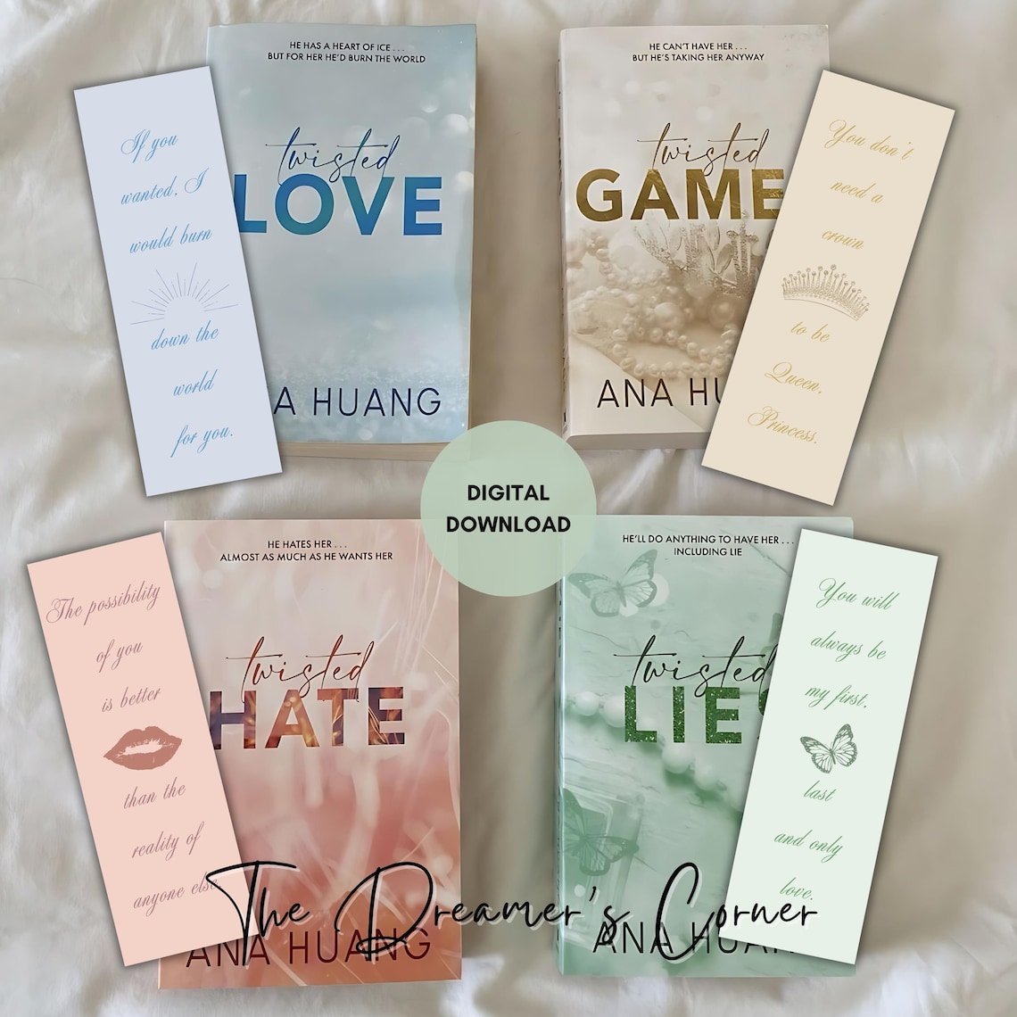 8 Twisted Series Bookmarks | Twisted Series Bookmark Bundle | Romance ...