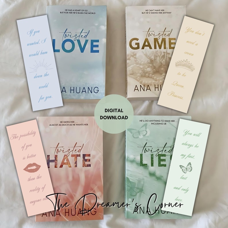 8 Twisted Series Bookmarks | Twisted Series Bookmark Bundle | Romance ...