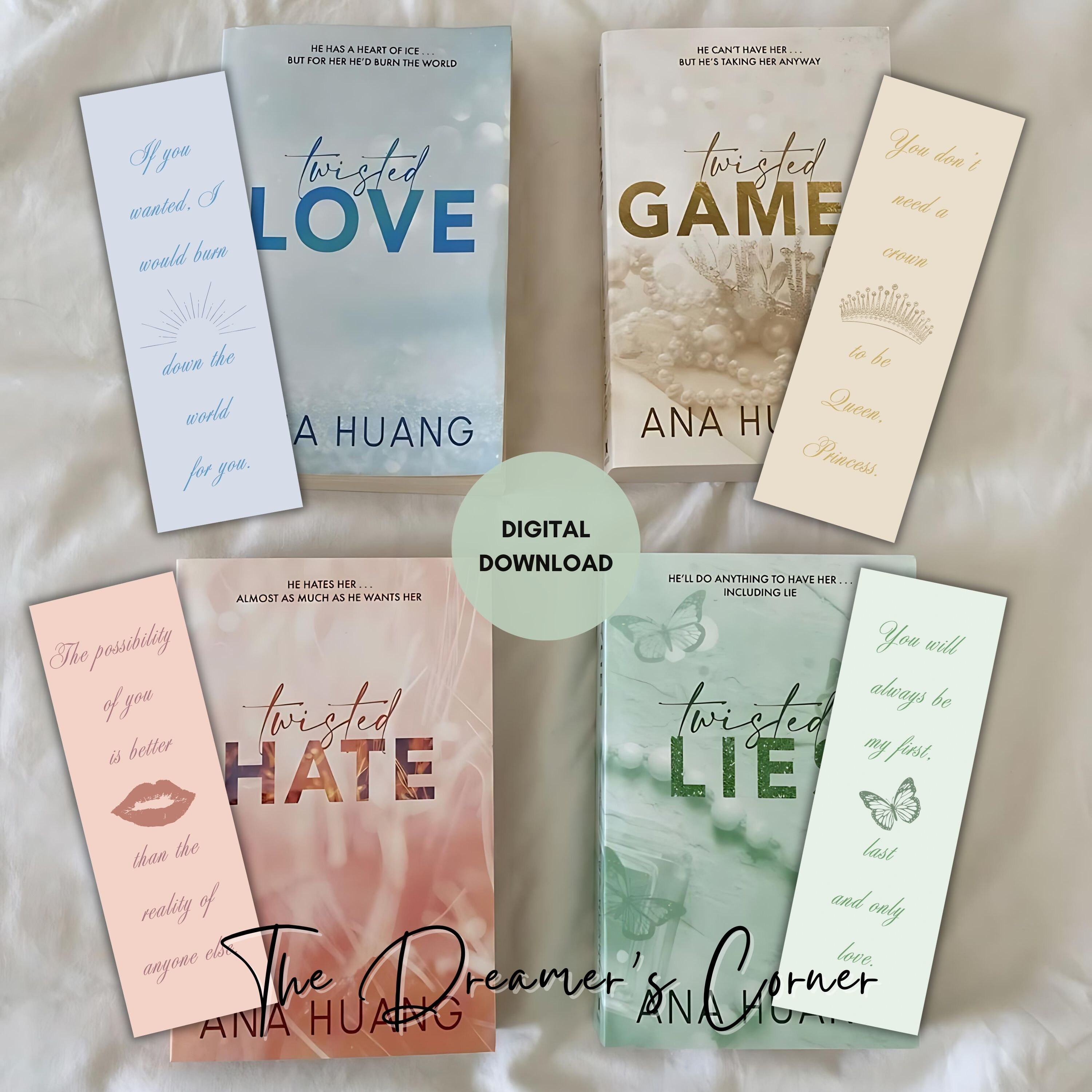 8 Twisted Series Bookmarks | Twisted Series Bookmark Bundle | Romance ...