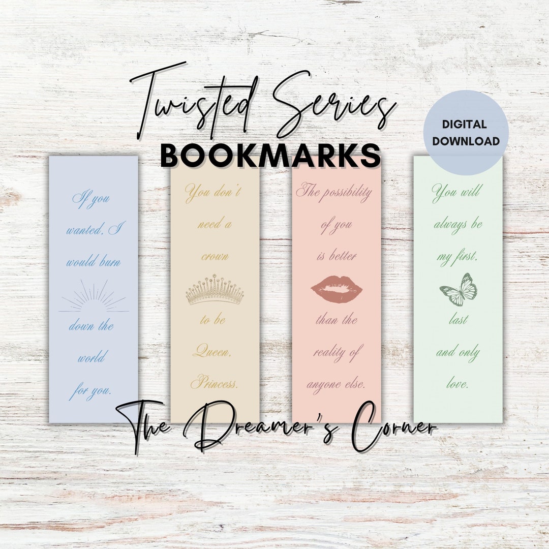 8 Twisted Series Bookmarks | Twisted Series Bookmark Bundle | Romance ...
