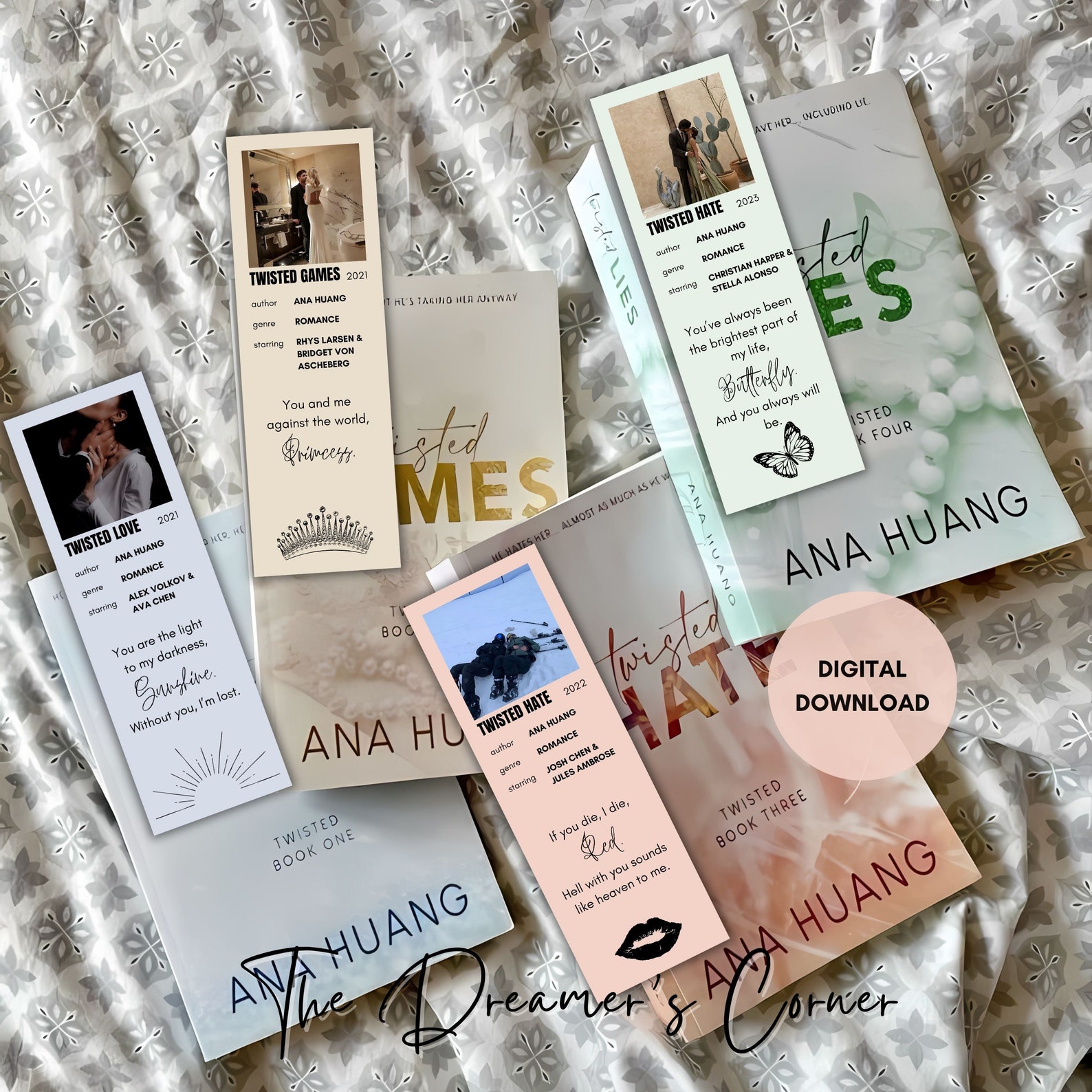 8 Twisted Series Bookmarks | Twisted Series Bookmark Bundle | Romance ...
