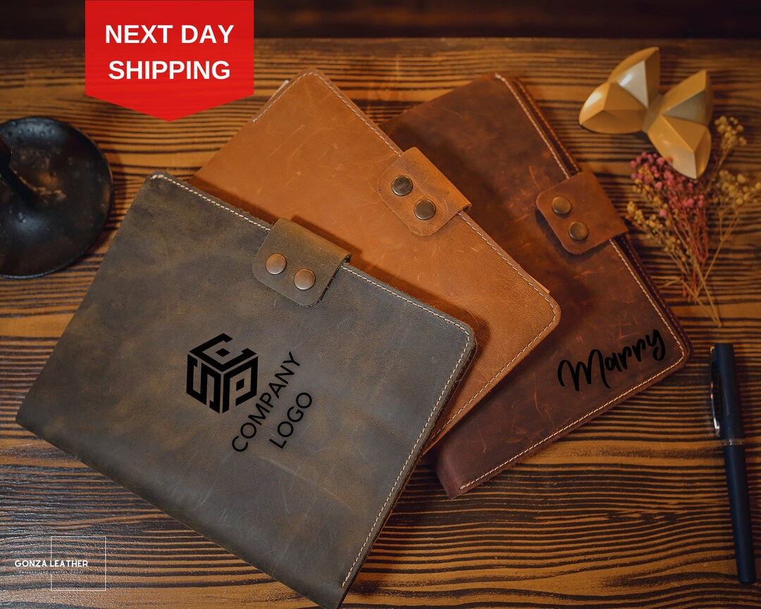 Engraved Leather Notebook Cover, Corporate Team Gifts, Employee ...