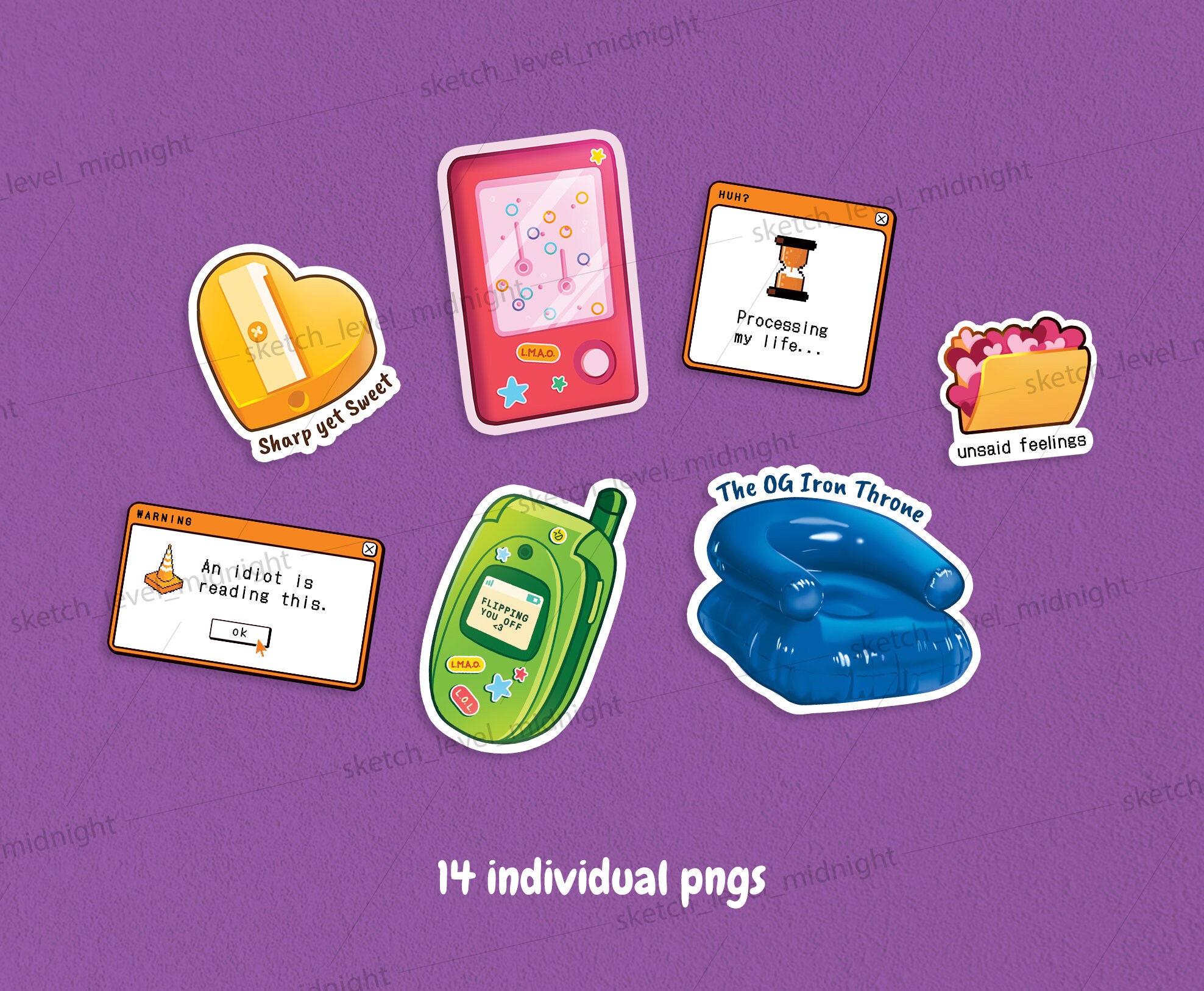 90s Nostalgia Sticker Pack Y2k Sticker Pack 90s Throwback - Etsy