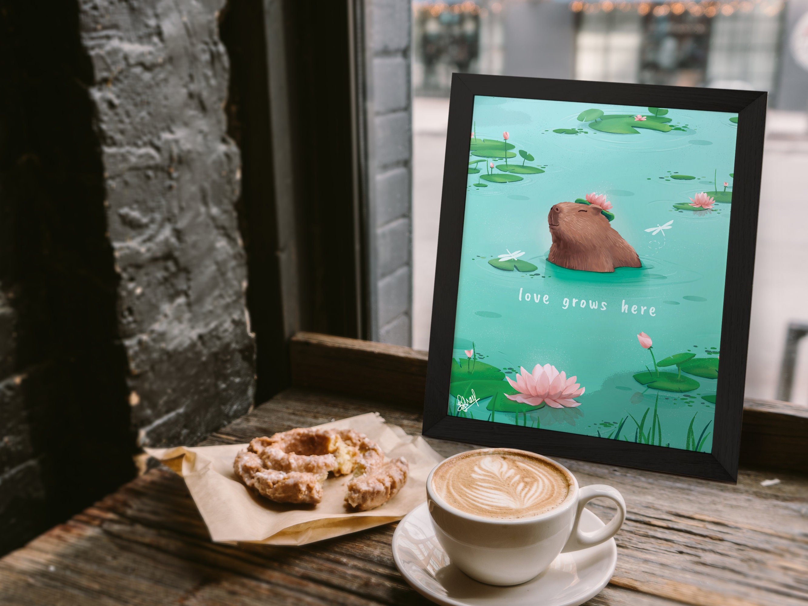 Capybara Gift Poster Capybara Art Print Cute Capybara Art Capybara ...