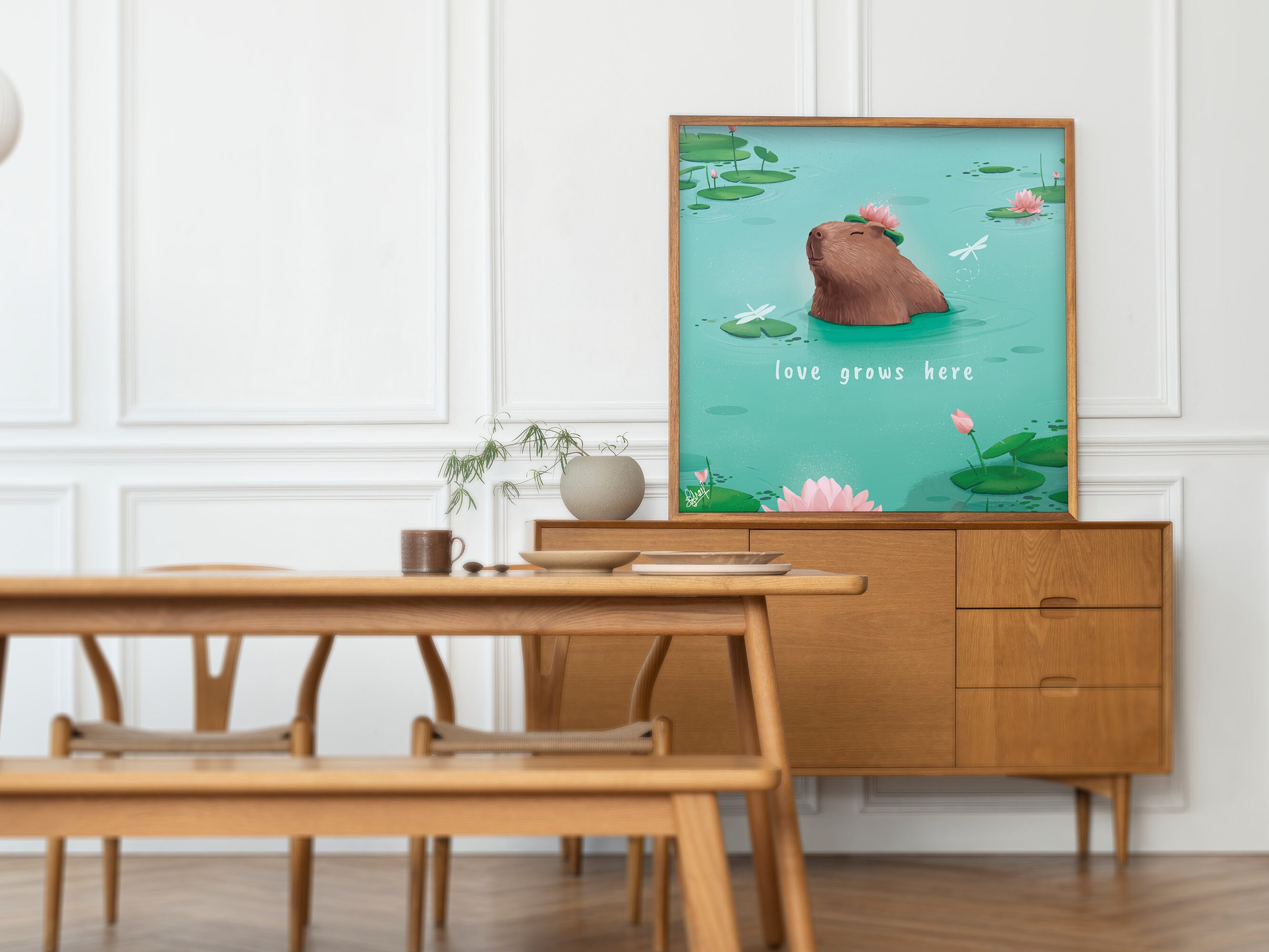 Capybara Gift Poster Capybara Art Print Cute Capybara Art Capybara ...