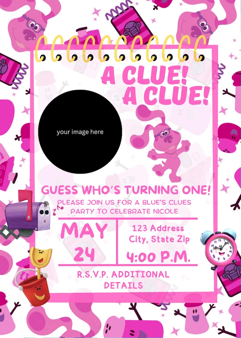 Blues Clues Inspired Birthday Invitation, Boy Birthday, Girl Birthday ...