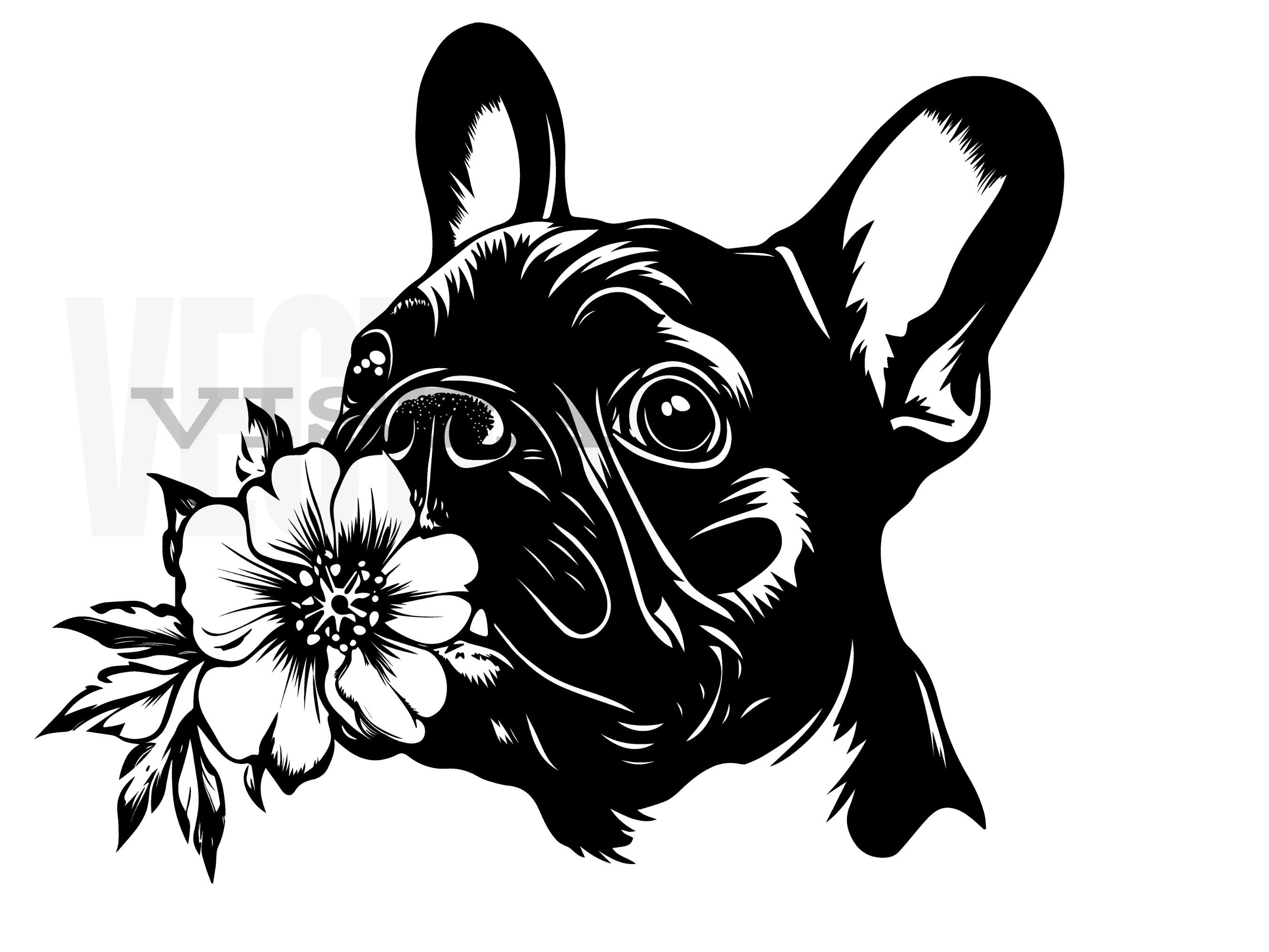 Adorable French Bulldog SVG | Cute Frenchie Clipart | Dog Lover's ...