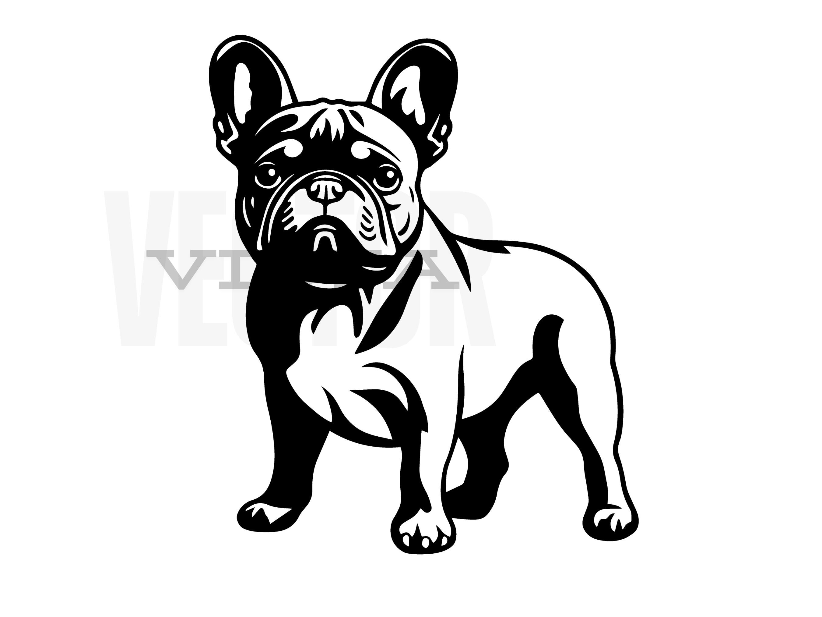 Adorable French Bulldog SVG | Cute Frenchie Clipart | Dog Lover's ...