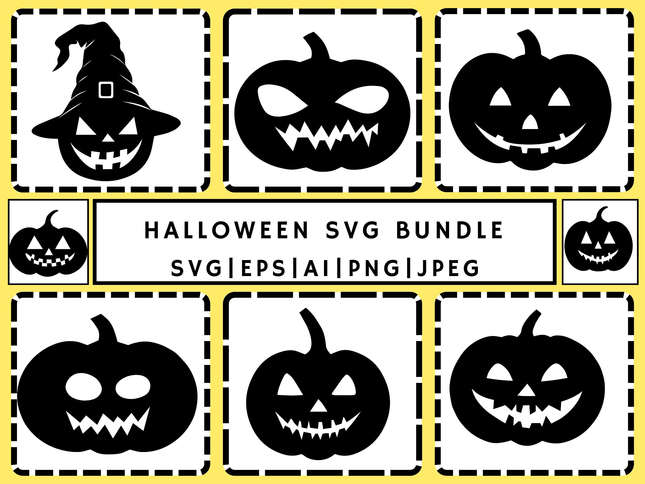 Halloween Pumpkin SVG | Jack-o'-lantern SVG | Spooky Fall Decor Clipart ...