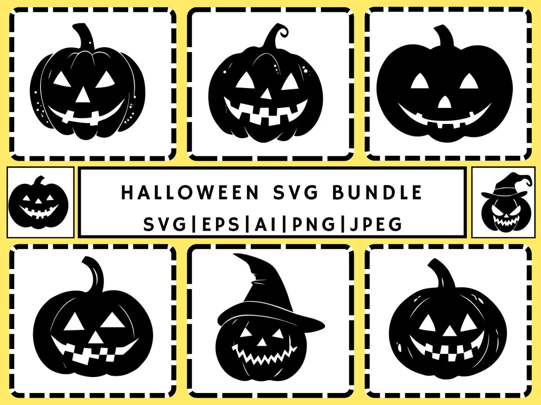 Halloween Pumpkin SVG | Jack-o'-lantern SVG | Spooky Fall Decor Clipart ...