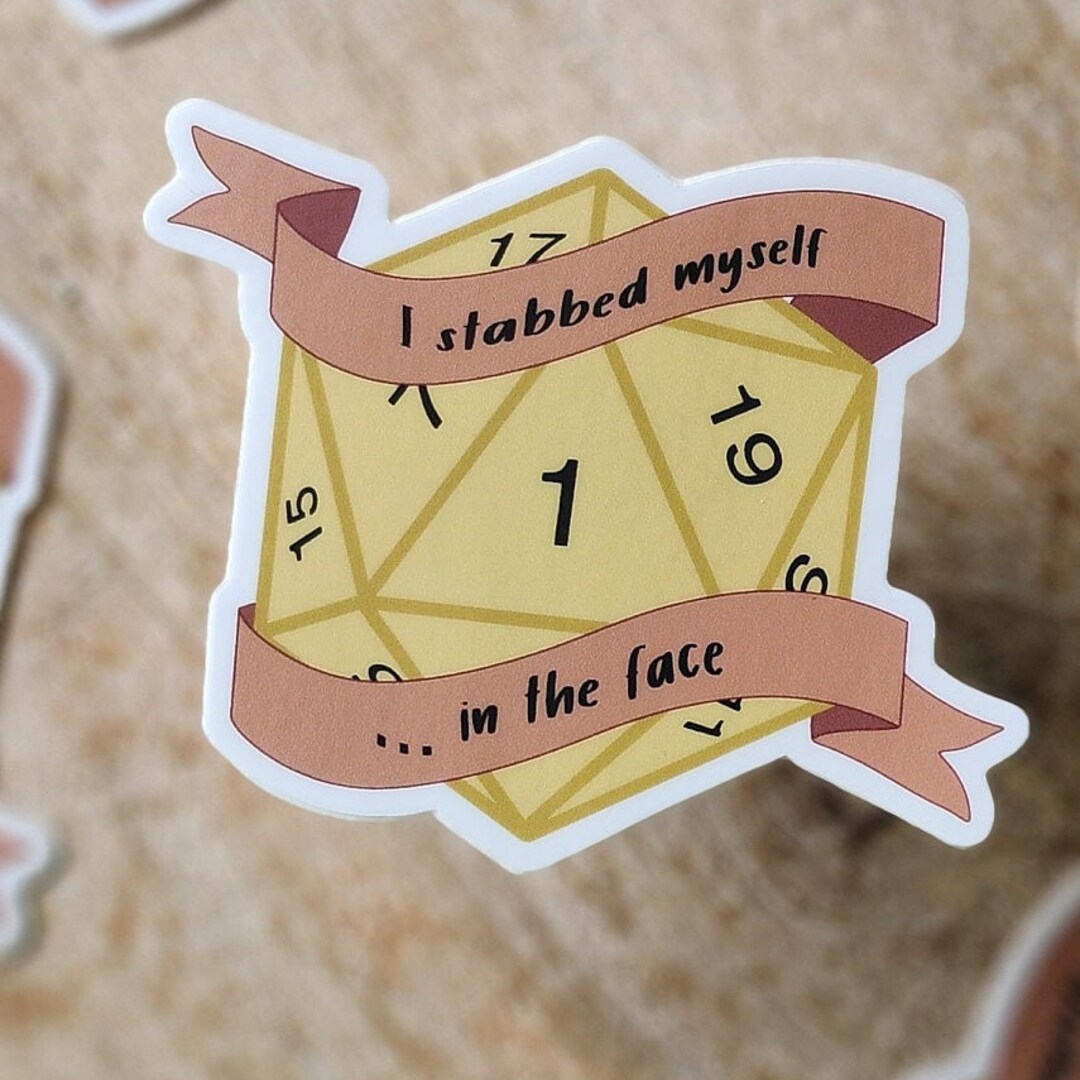 Dnd D20 Failed Roll Sticker / Weatherproof Laptop Window Cup Decal ...