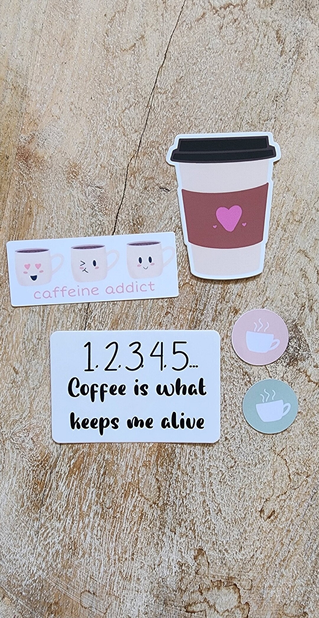 Fun Cute Coffee Themed Sticker Pack / Waterproof Coffee Variety ...