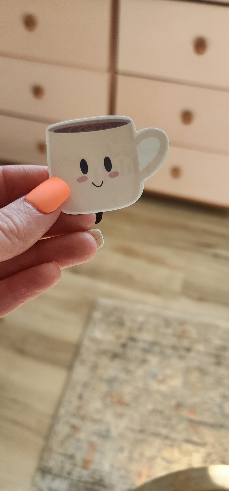 Cute Kawaii Coffee Cup Emojis / Waterproof Premium Vinyl Stickers ...