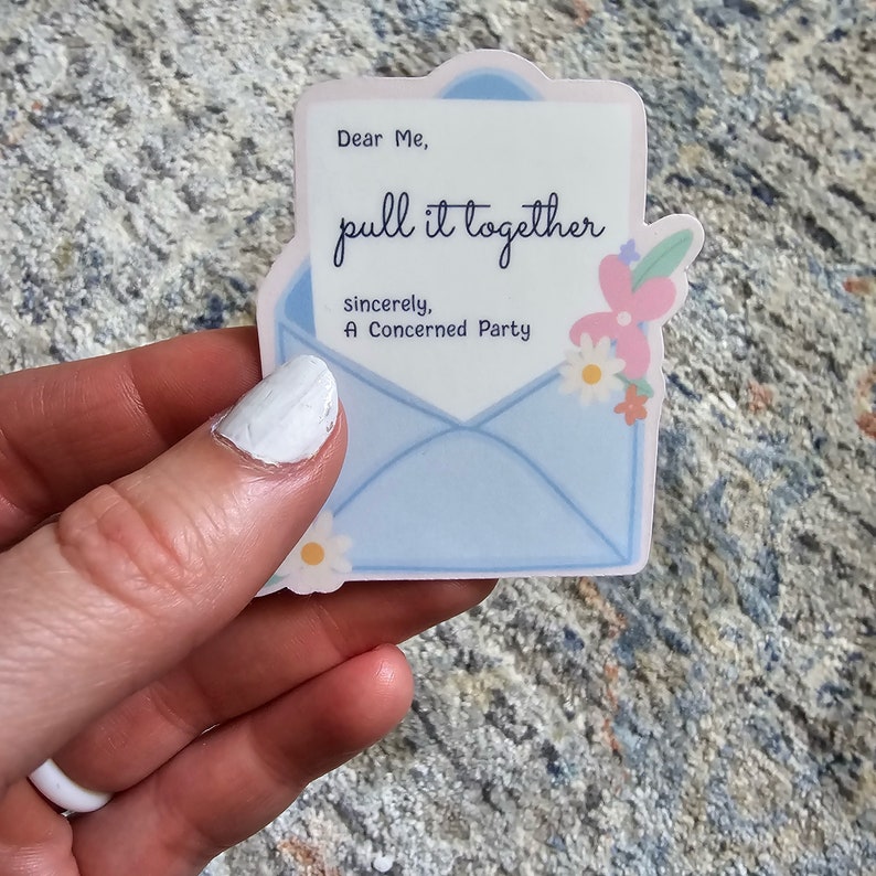Funny Motivational Sticker/ Get It Together/ Floral Cute Waterproof ...