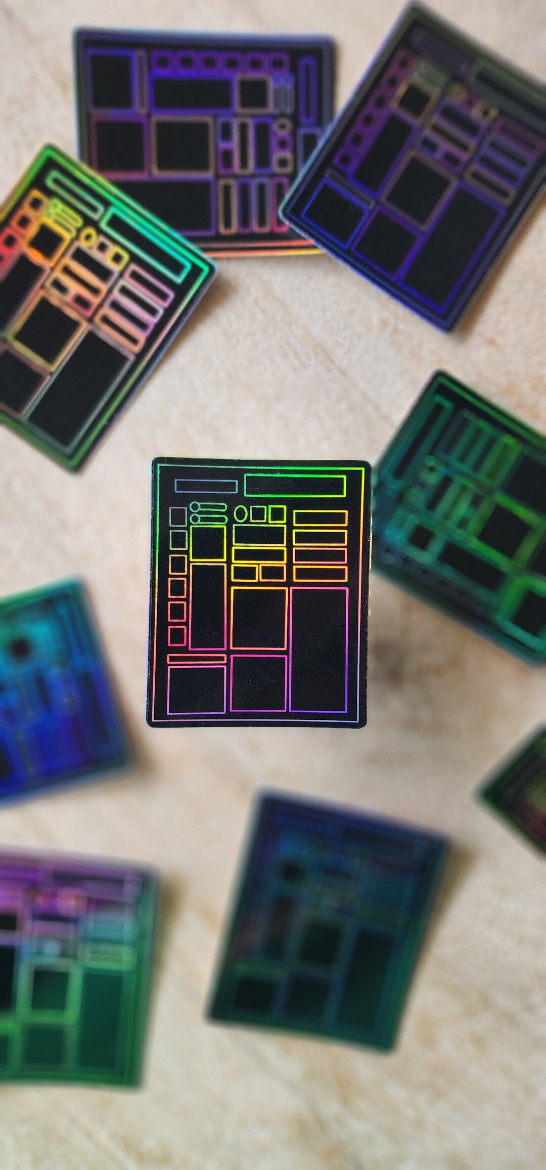 Holographic Dnd Character Sheet Sticker / Weatherproof Rainbow ...