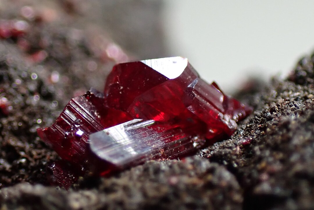 Proustite * Gem Red Fine Crystals on Matrix From Shaft 366, Alberoda ...