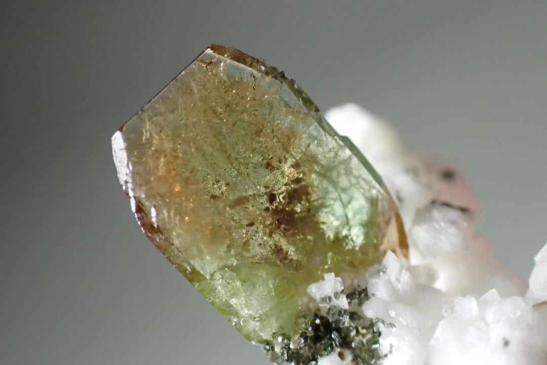 Titanite * Tabular Bi-color Crystal With Adularia From Kesselkar Alp ...