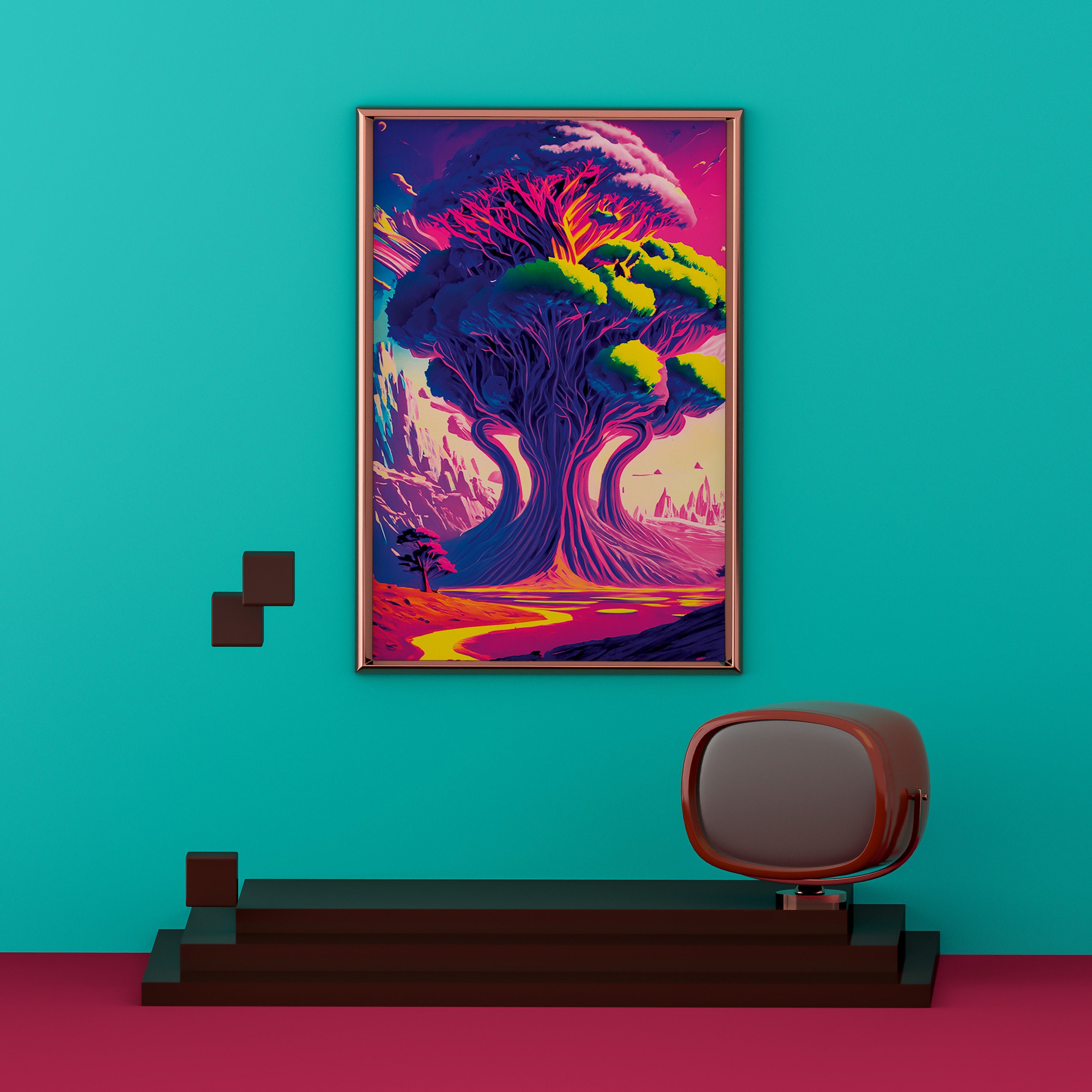 Alien World Surrealist Digital Art Print A4 A3 - Etsy