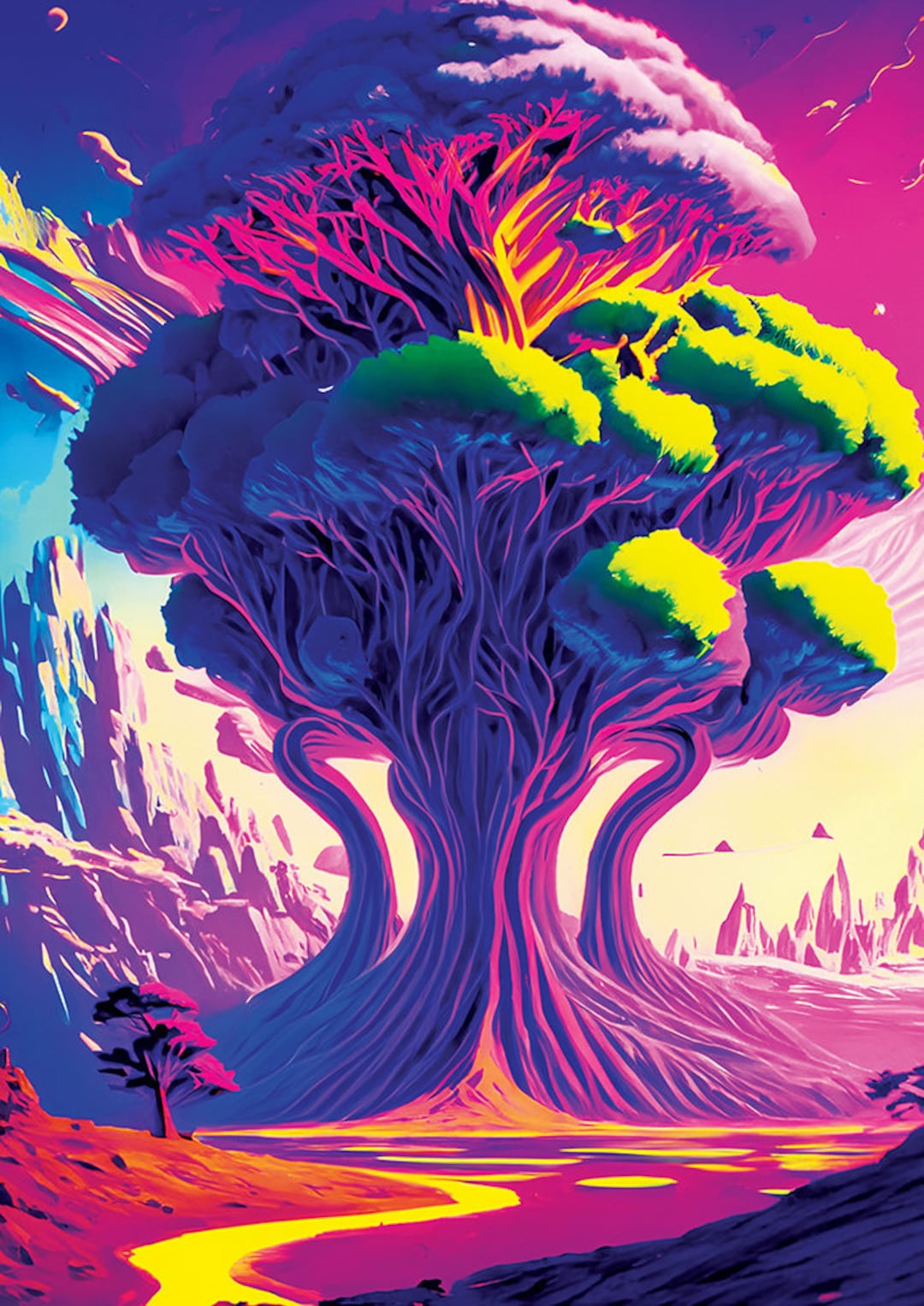 Alien World Surrealist Digital Art Print A4 A3 - Etsy