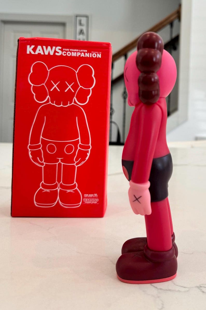 8in Stylish Kaws Figure Pink - Etsy