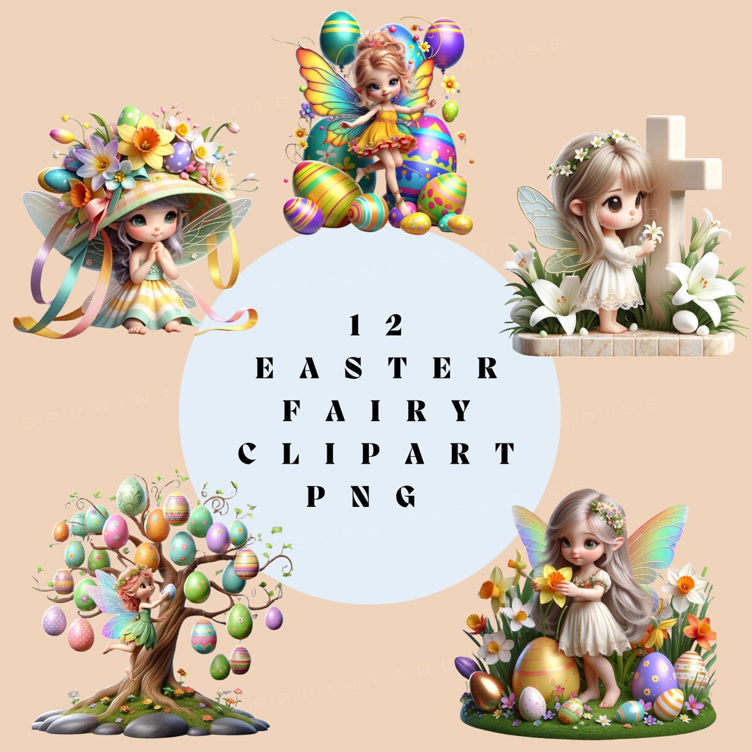Easter Fairy Clipart Png:adorable Spring Fairies,easter Eggs & Floral ...