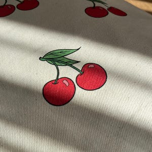 Cherry Canvas Tote Bag, Cute Tote Bag, Christmas Gift for Her - Etsy