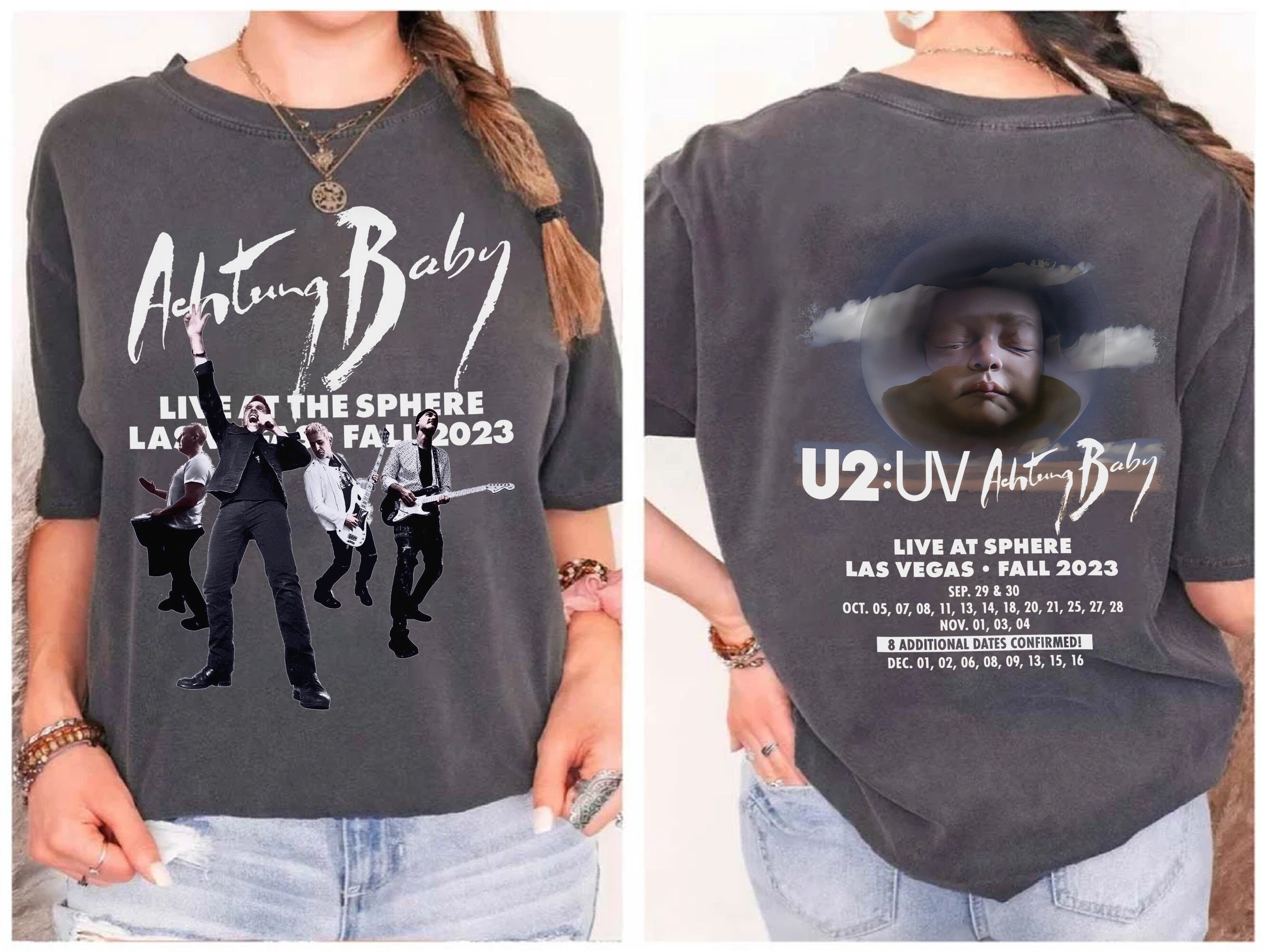 U2 Las Vegas 2 side t-shirt,U2 Ultraviolet Sphere 2023 Shirt sold by ...