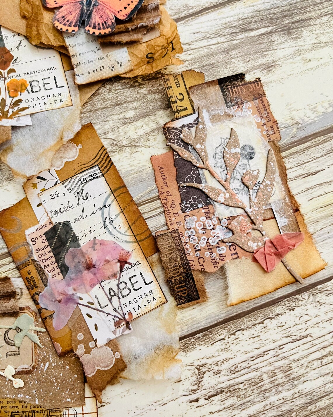 Paper Clusters 5pcs Set / Junk Journal Embellishments - Etsy Canada