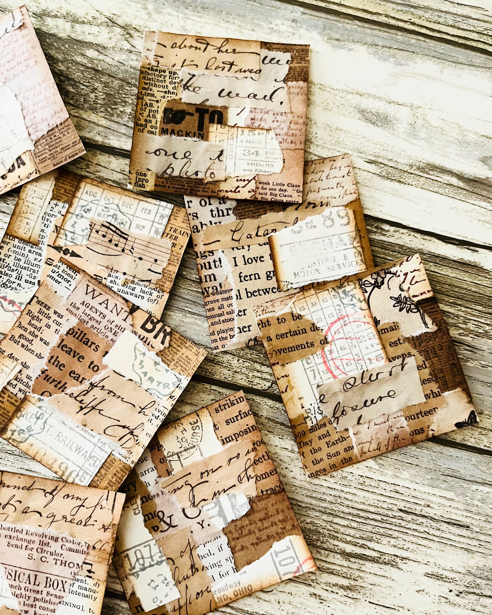 Handmade Paper Cluster 10 Pcs Set - Etsy