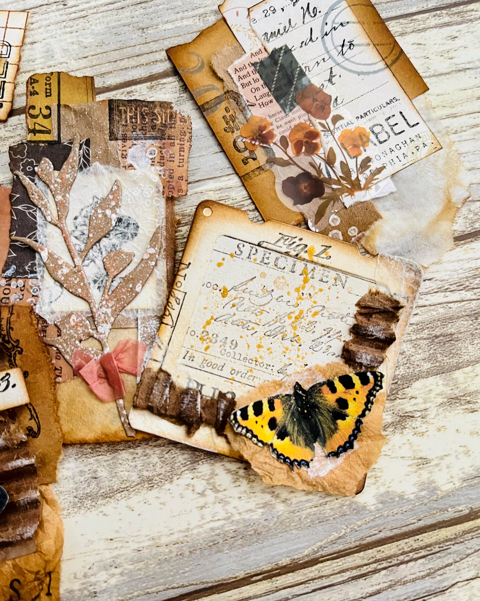 Paper Clusters 5pcs Set / Junk Journal Embellishments - Etsy