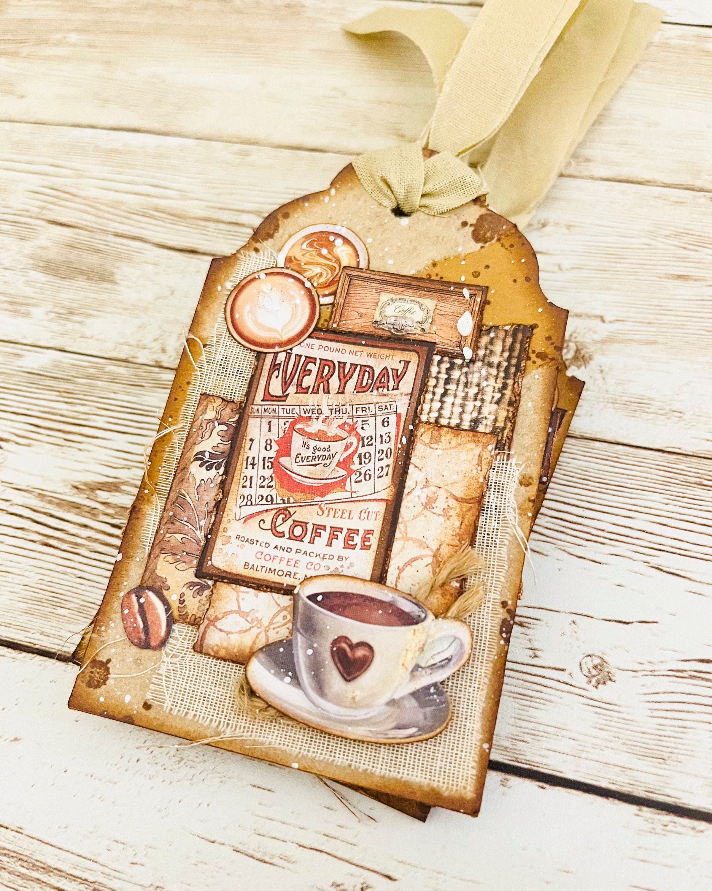 Handmade Coffee and Chocolate Gift Tags / Stamperia Coffee and ...