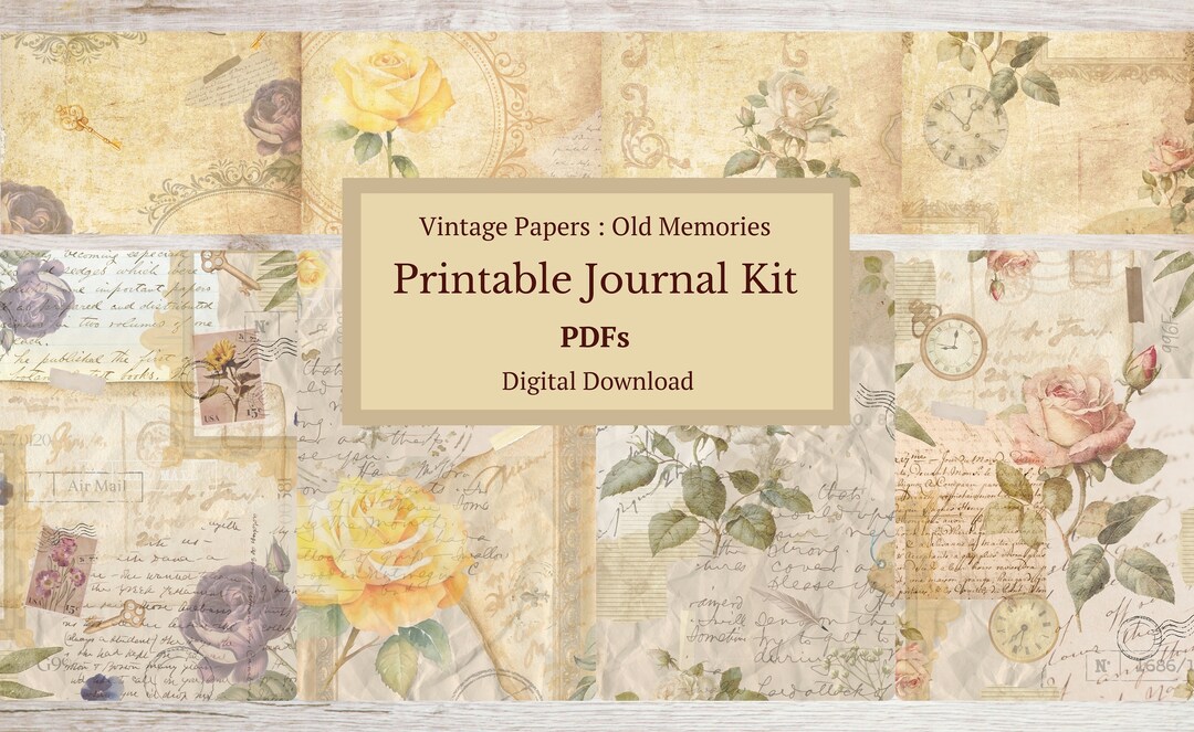 Printable Journal Kit : Old Memories / High Resolution PDF Files ...