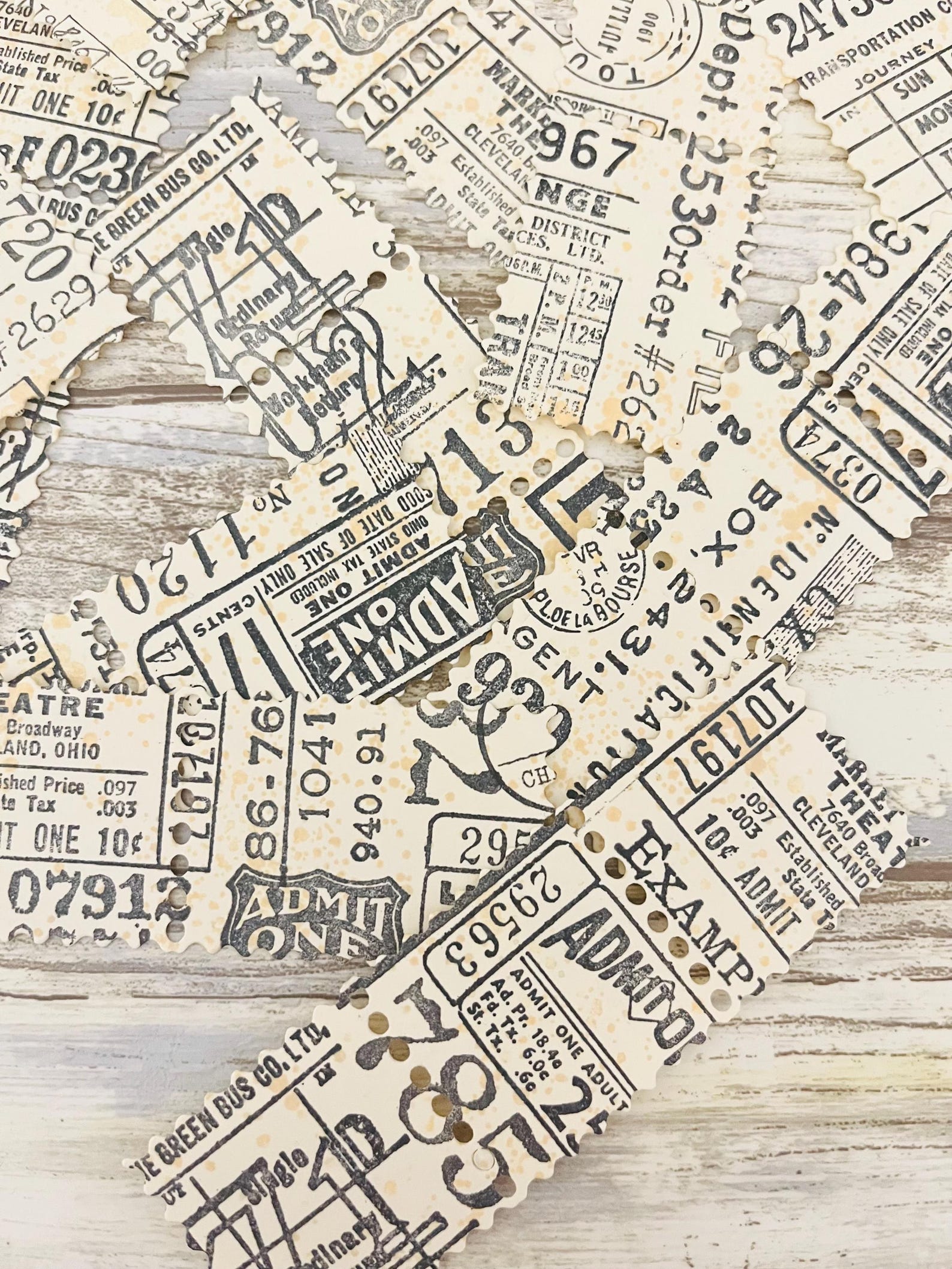Handmade Paper Stamps 20 Pcs Set / Paper Embellishments - Etsy