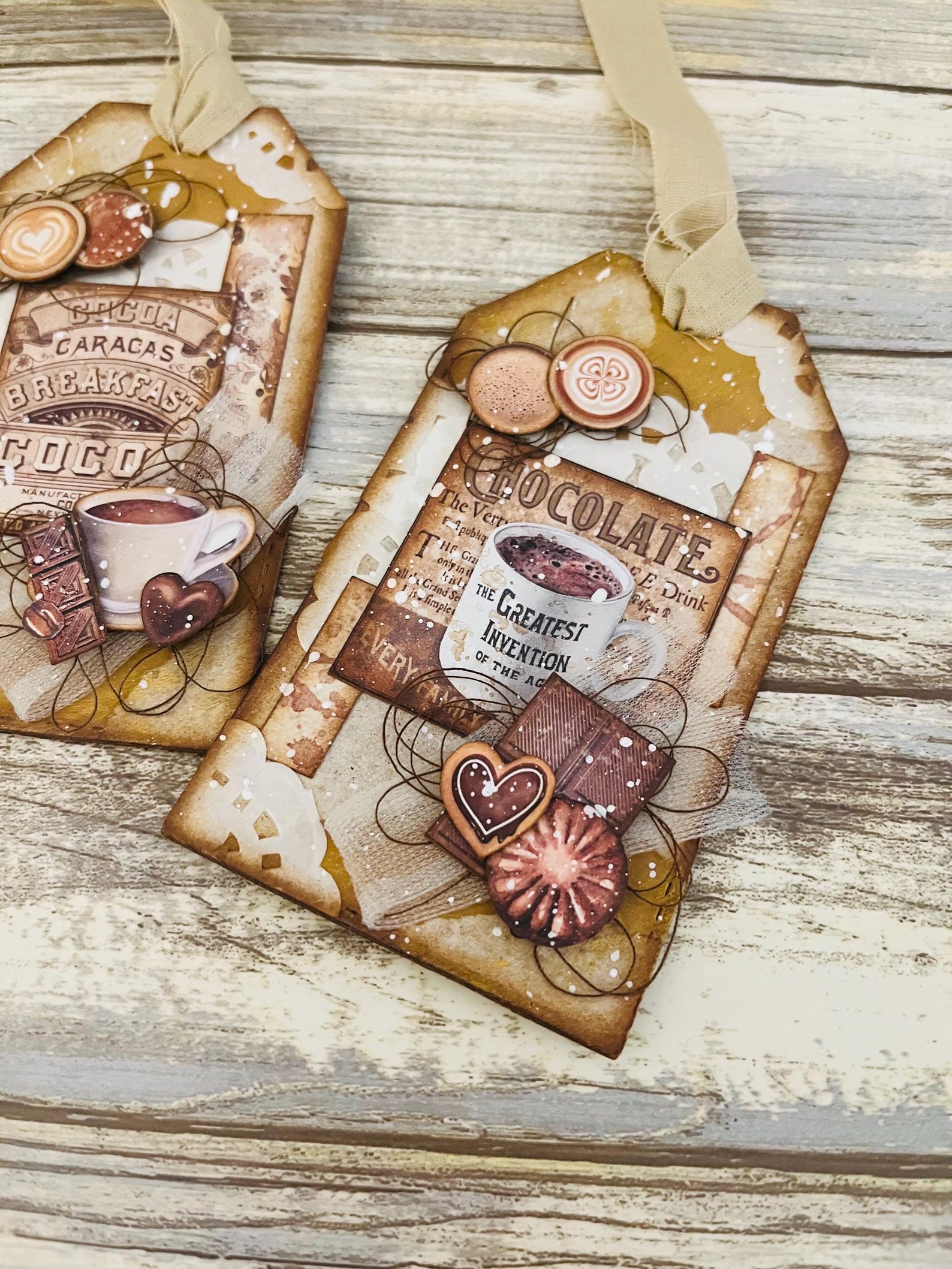 Handmade Coffee & Chocolate Gift Tags Collection 2 / Stamperia Coffee ...