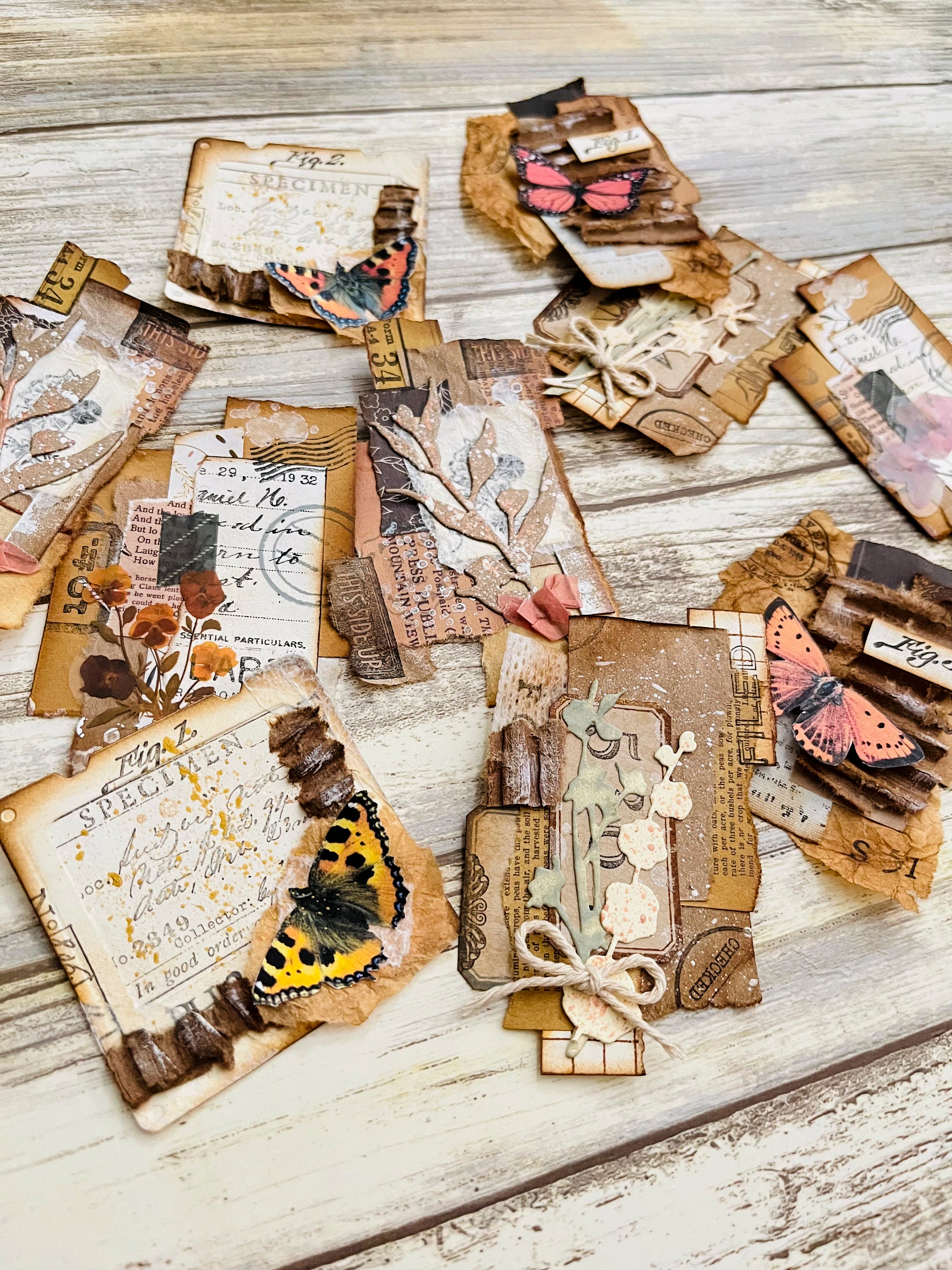 Paper Clusters 5pcs Set / Junk Journal Embellishments - Etsy