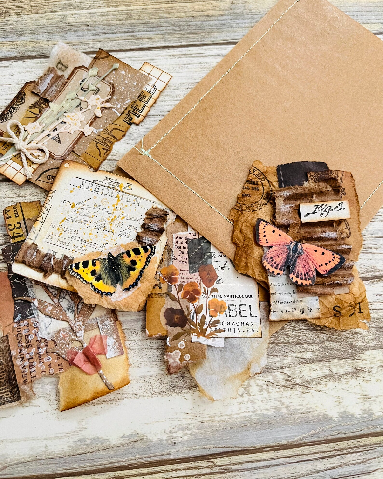 Paper Clusters 5pcs Set / Junk Journal Embellishments - Etsy